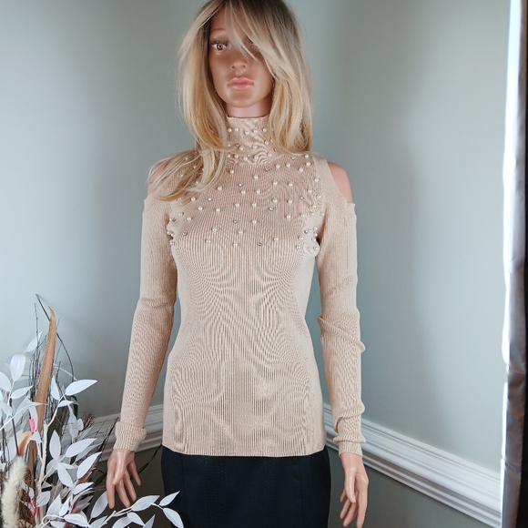 VENUS | Sweaters | Venus Turtleneck Beaded Sweater | Poshmark